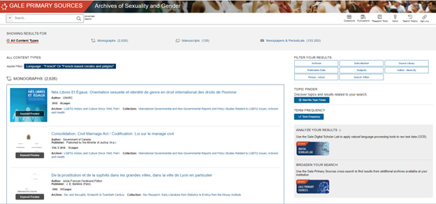French historical and literary sources in large online databases ...