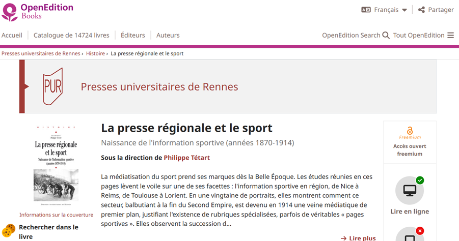 Celebrating the 2024 Paris Olympics with recent publications on (French ...