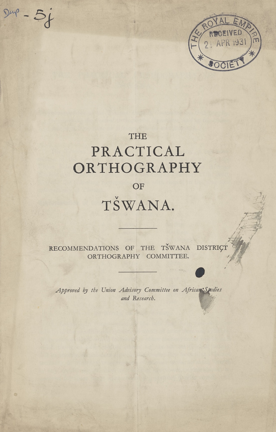 An introduction to African language material in the RCS collection, new ...
